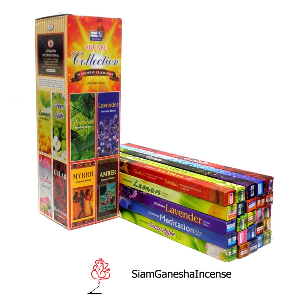 Darshan Incense Sticks 25 Assorted Fragrances Amber Chandan Lavender ...