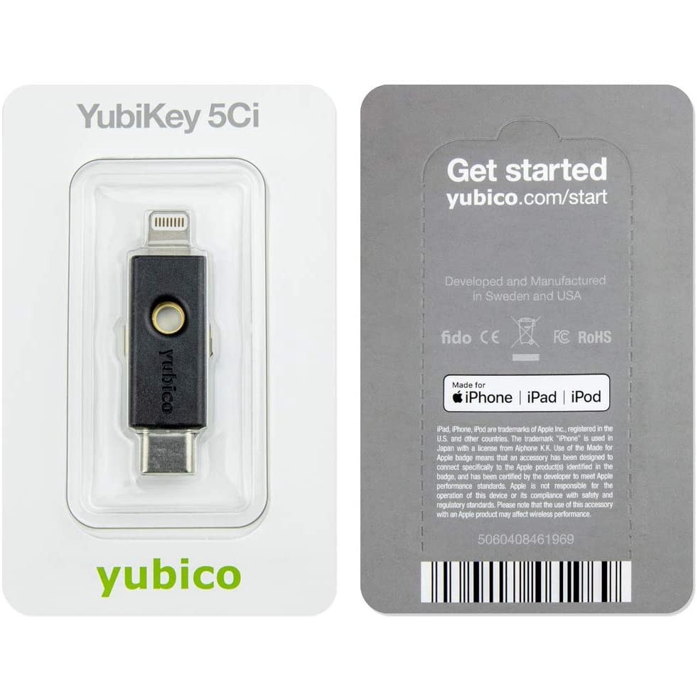 YubiKey 5Ci FIDO U2F FIDO2 Yubico Security Key 2FA | Shopee Thailand