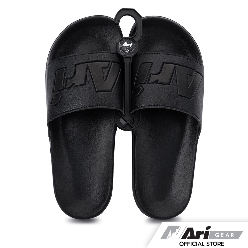 ARI SLIDE SANDALS - BLACK รองเท้าแตะ อาริ SANDALS สีดำ - arigear ...