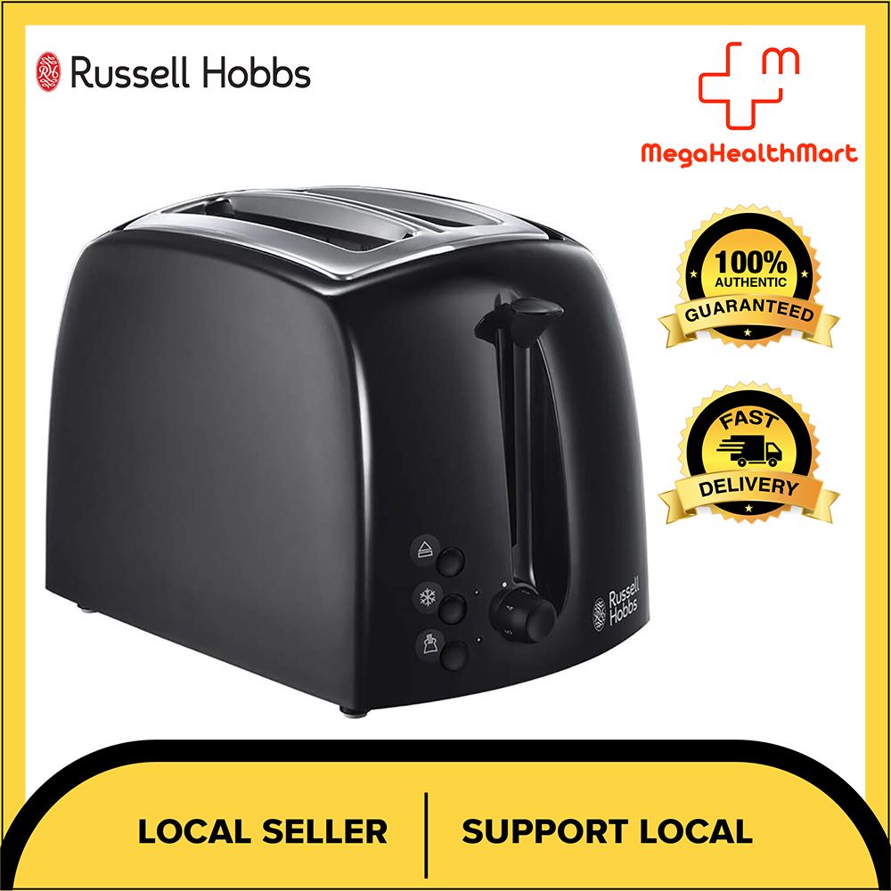 Russell Hobbs Textures 2-Slice Toaster 21641 - Black | Shopee Thailand