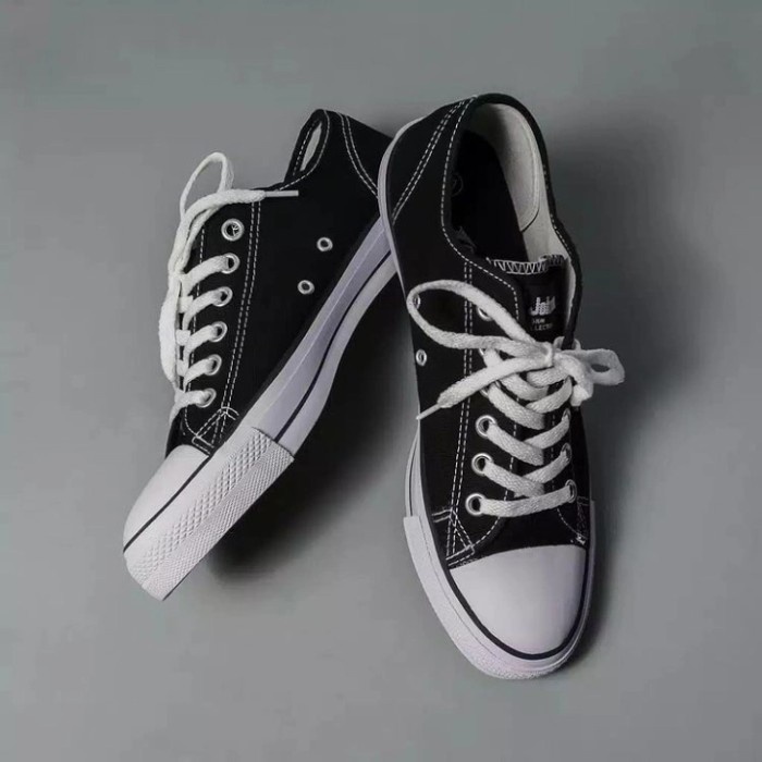 Johnson BASIC Shoes BLACK WHITE ORIGINAL BLACK WHITE JHONSON เสื้อยืด ...