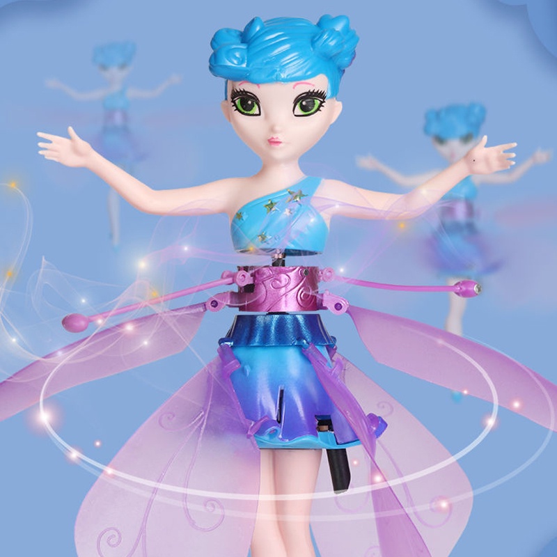 Remote Control Flying Fairy Princess Infrared Sensor Dolls Mini RC ...
