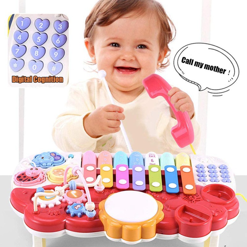 7 in 1 Musical Toys for Toddlers Electronic Piano Xylophone Drum Toys ...