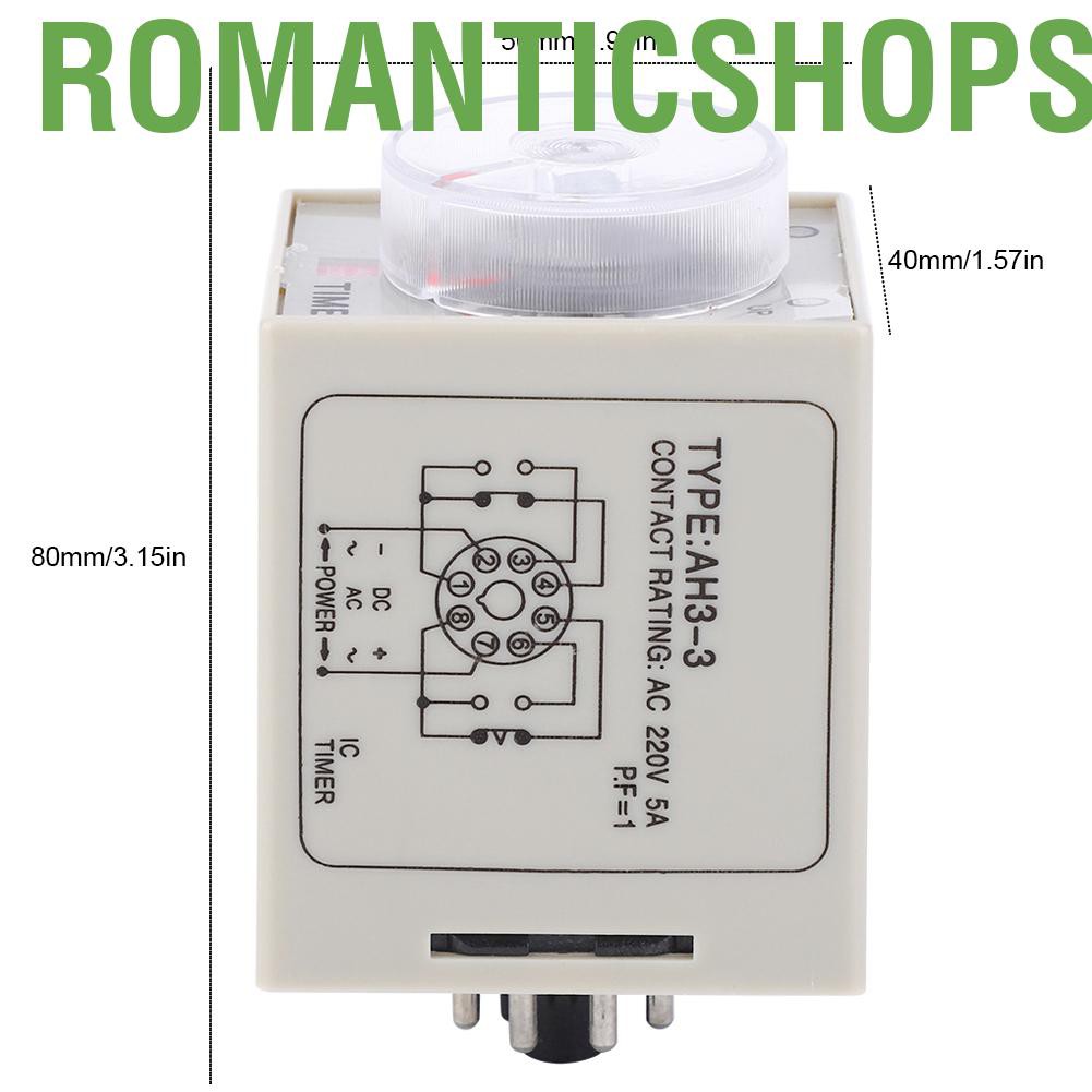 Romanticshopsssss Ah3-3 Time Relay Timer สวิทช์ตั้งเวลา Ac 220 V ...