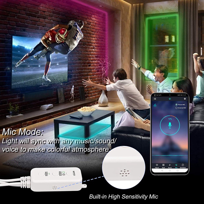 Led Strip Lights Controller, Bluetooth LED Strip Controller with APP ...