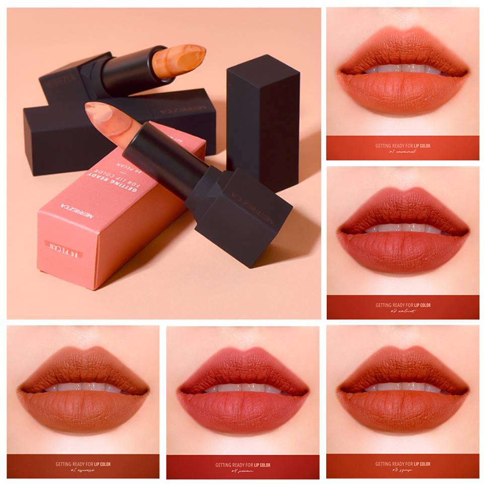 (ของแท้พร้อมส่ง) MERREZCA GETTING READY FOR LIP COLOR ลิปสติก เนื้อแมท ...