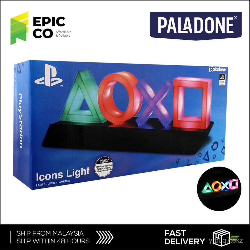 Paladone Playstation Icons Light Playstation Logo Shape LED Light PS ...