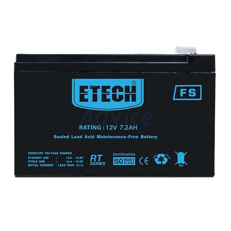 Battery 7.2Ah 12V ETECH(By Shopee SuperTphone1234) | Shopee Thailand