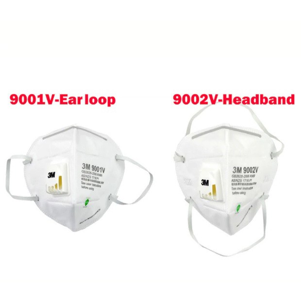 หน้ากาก 3M 9001v 9002v mask KN90 P1 หน้ากากกันฝุ่น หน้ากากป้องกันฝุ่น PM2.5 สามเอ็ม ...