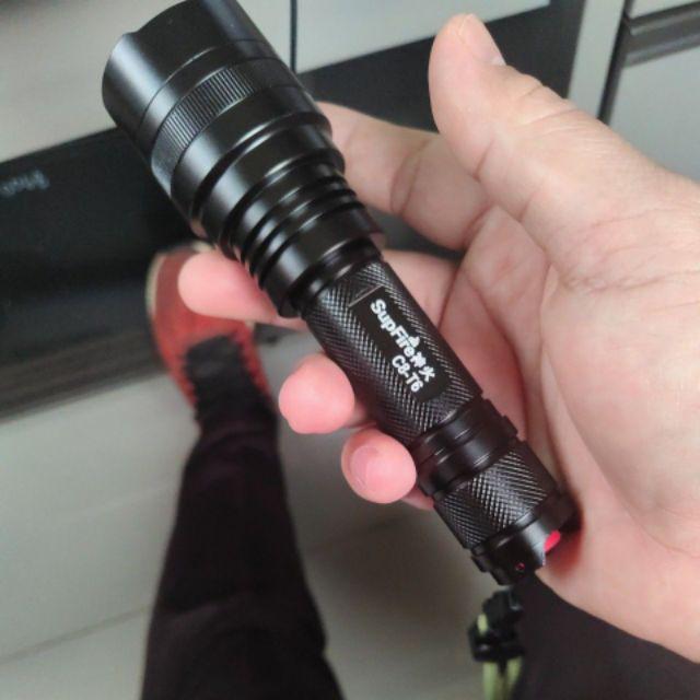 SupFire C8-S T6 R5 ไฟฉาย LED ความสว่างสูง พร้อมแบตเตอรี่และที่ชาร์จ ...