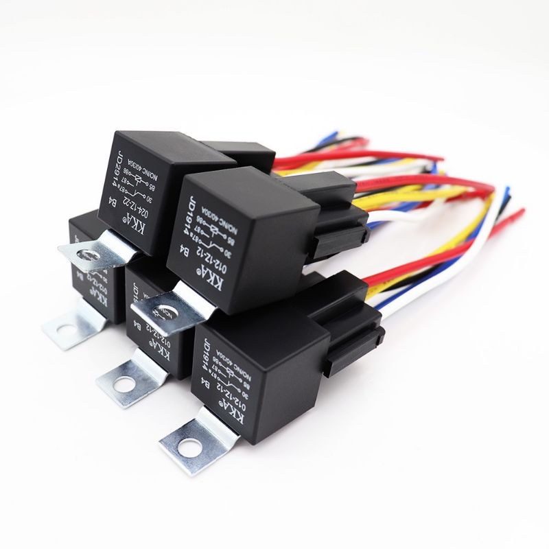 พร้อมปลั๊ก รีเลย์ 12vและ24v รีเลย์ 5 ขา ทนกระแสสูง 40A relay 12v24v relay 5 ขา 40Aพร้อมส่ง ในไทย ...