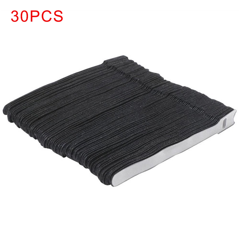 30 Pcs Stick Straps Cable Management Back To Magic Sticker Loop Nylon ...