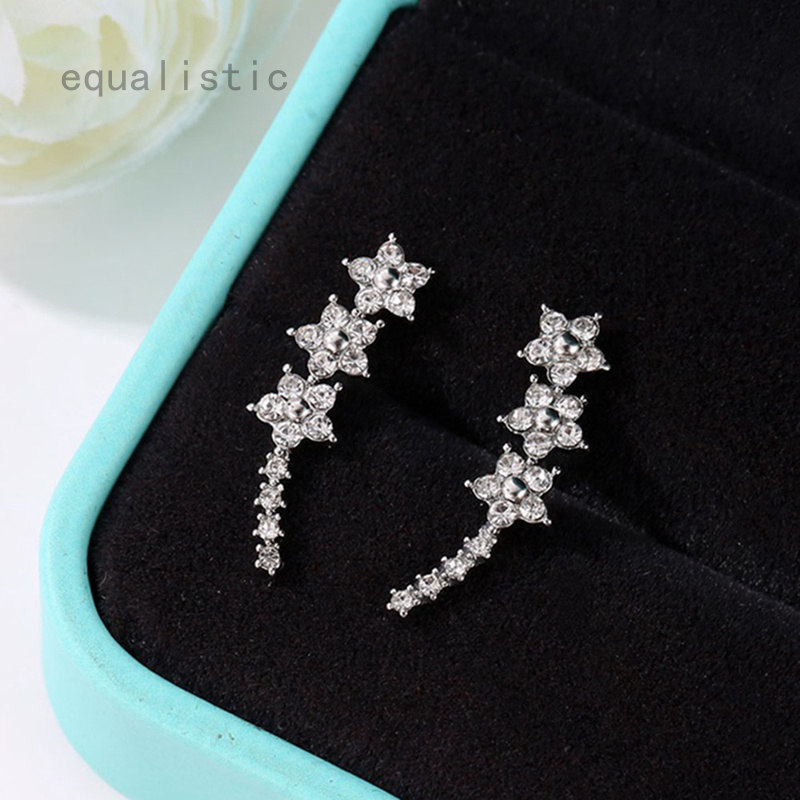 ของขวัญเครื่องประดับต่างหูกระดุมห้อยพู่สีทองยาว equalistic - equalistic ...