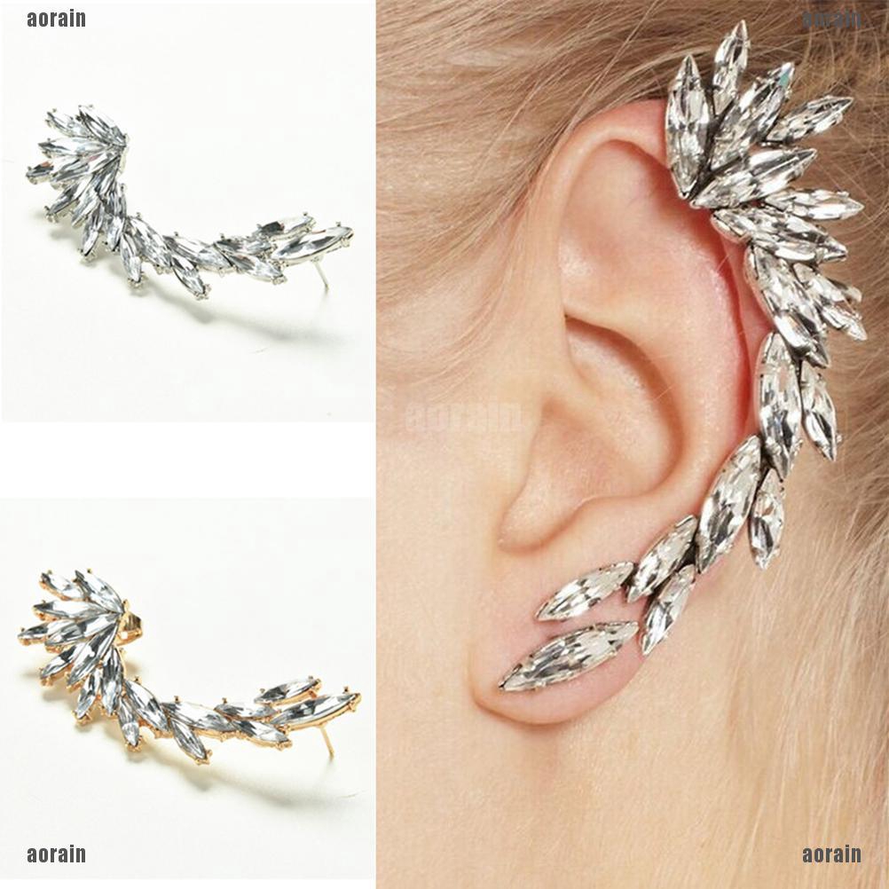 AG 1x Ear Clip Fashion Rhinestone Ear Cuffs Jewelry Clip On Earrings ...