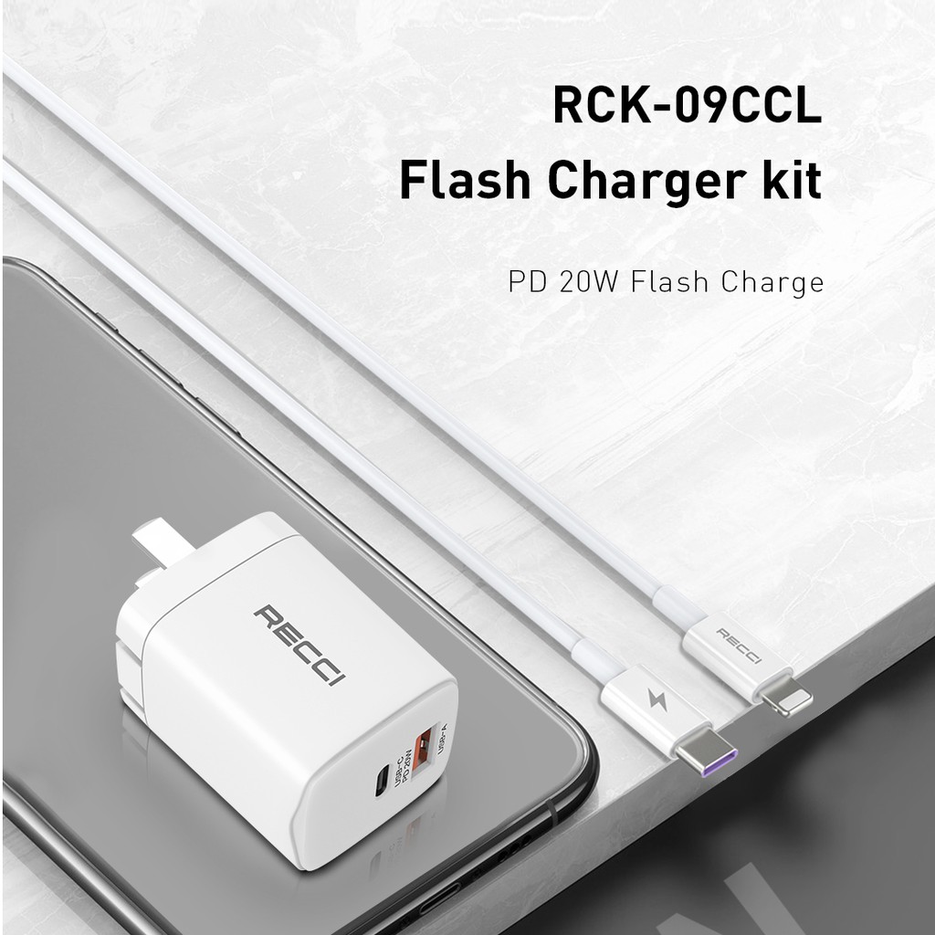 RECCI TRAVEL CHARGER KIT CHARGERUSB CABLE - xcaseshop - ThaiPick