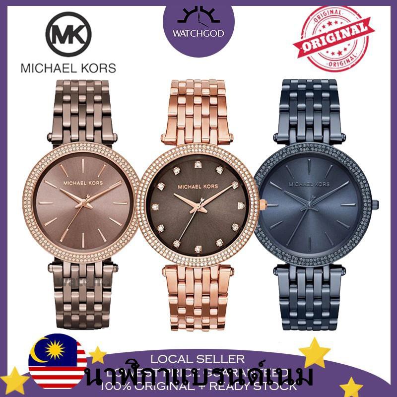 [Authentic] Michael Kors Darci Sable Blue Rose Gold Tone Pave Glitz ...