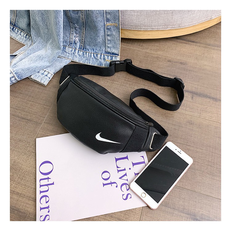 ready stock Nike unisex PU Chest bag Running cycling beg gym pouch bag ...