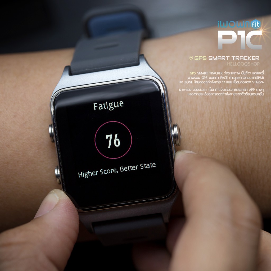 ใส่โค้ดHELL100IWOWN Fit P1C (รุ่นGPS) บอกค่าpace และ HR Zone ค่าเฉลี่ยก้าวต่อนาที(SPM) - helloqq ...