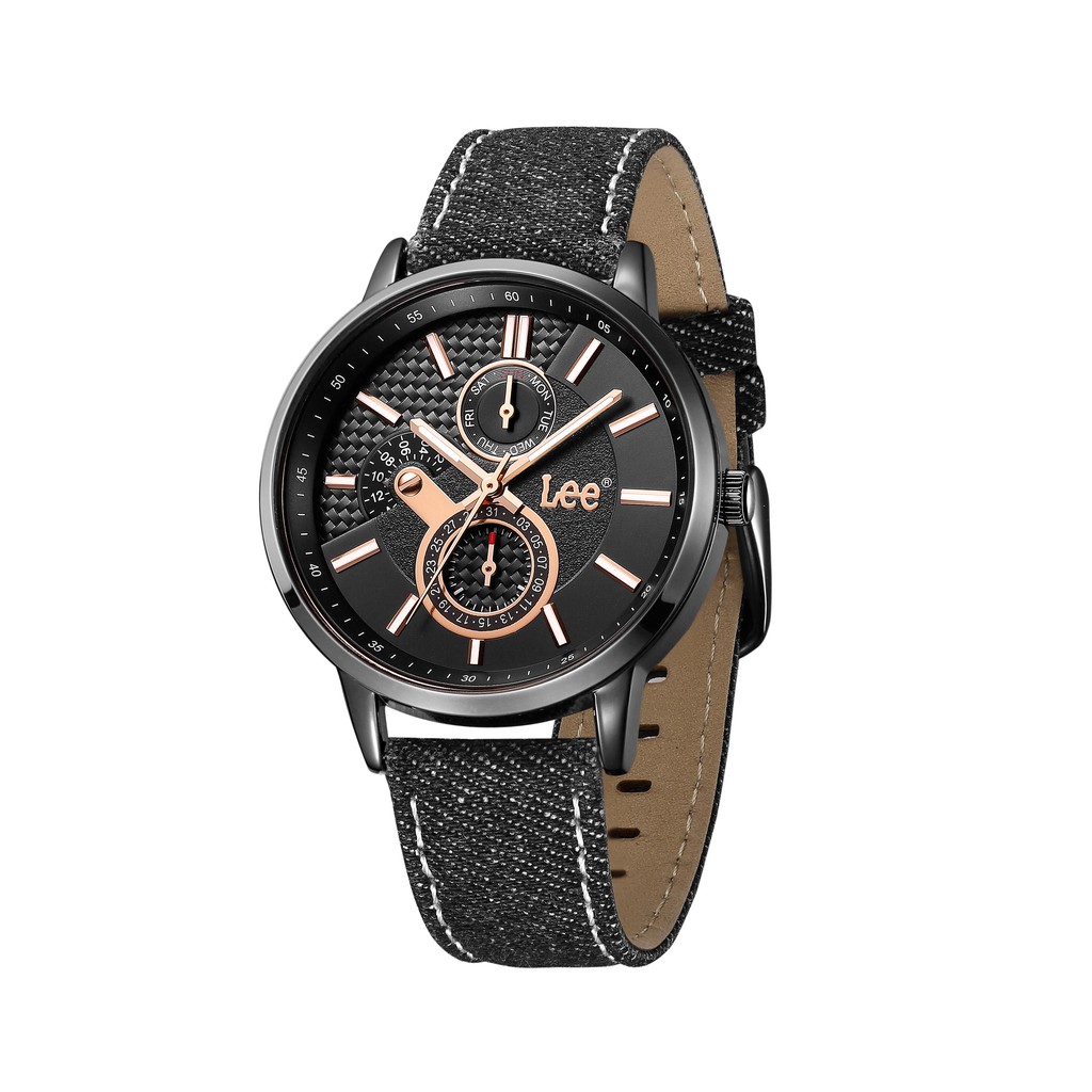 Lee นาฬิกาข้อมือ Metropolitan LEF-F161ABV1-1R แบรนด์แท้ USA สายหนังหุ้ม ...