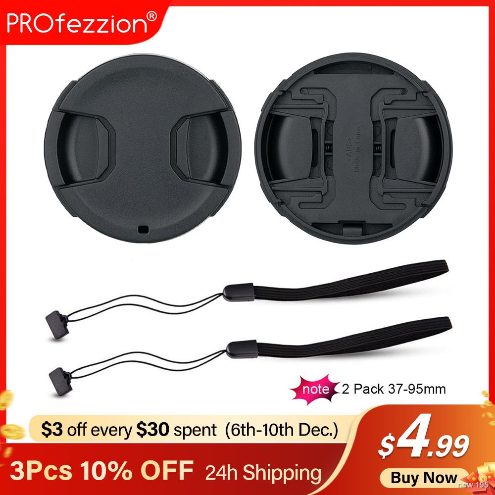 ฝาปิดเลนส์ 37-95mm Camera Lens Cap Snap-On Lens Cover Filter Protector SLR Mirrorless Camera ...