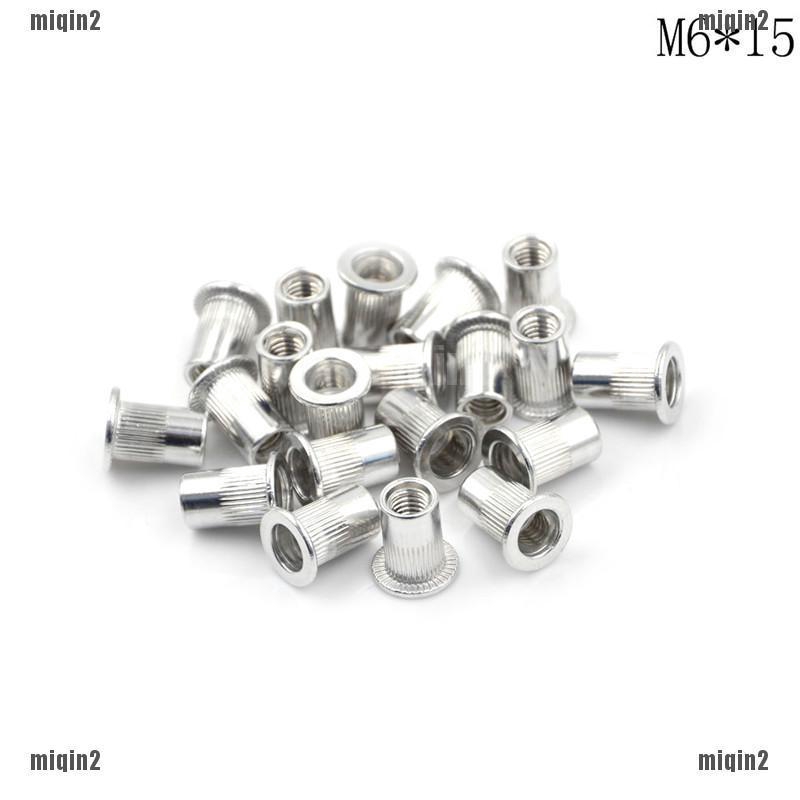 [Indoor and outdoor] 20Pcs Aluminum Alloy Flat Head Threaded Rivet ...