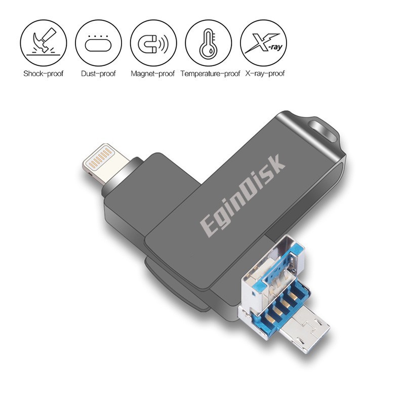 New Otg Pendrive 128GB Compatible iPhone Android PC3 Port Lightning ...