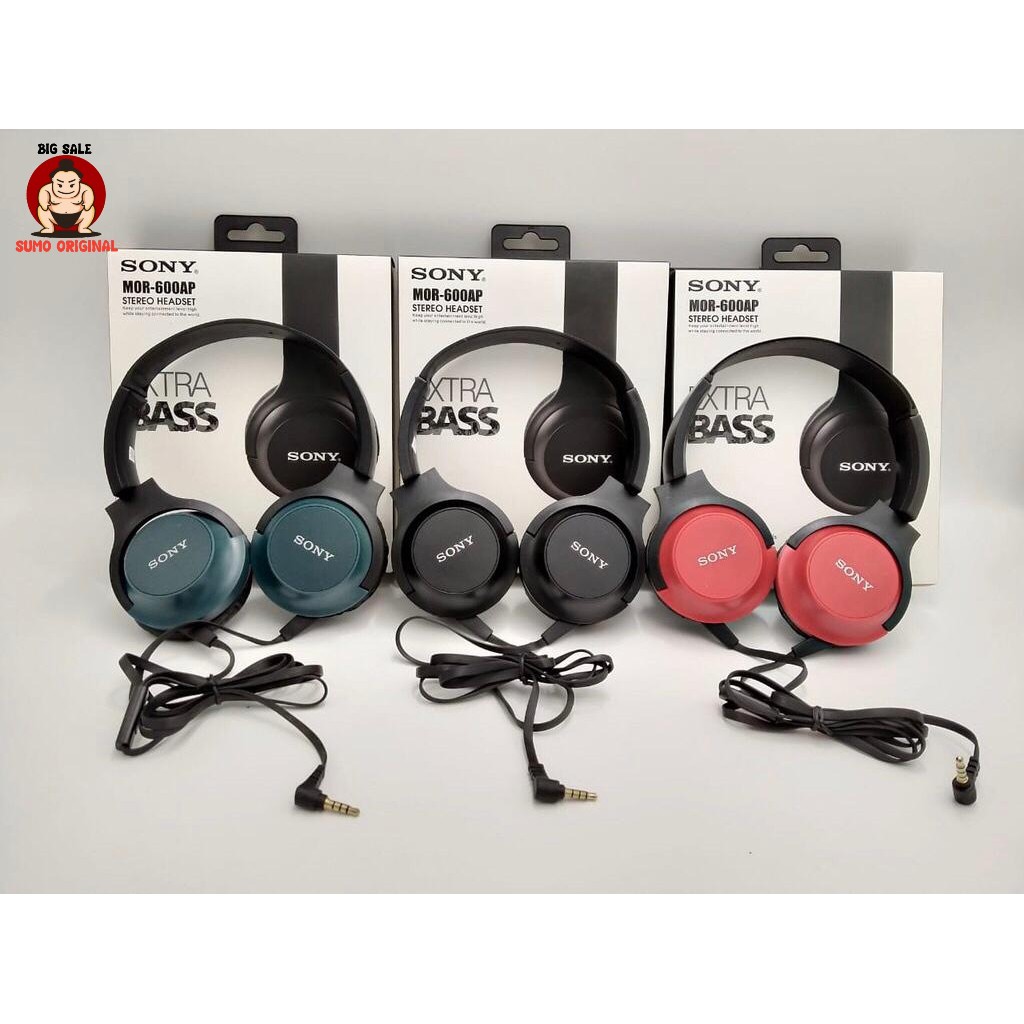 ღღSony Mor-600Ap Extra Bass Handsfree Headphone Headset With Stereo Mic ...