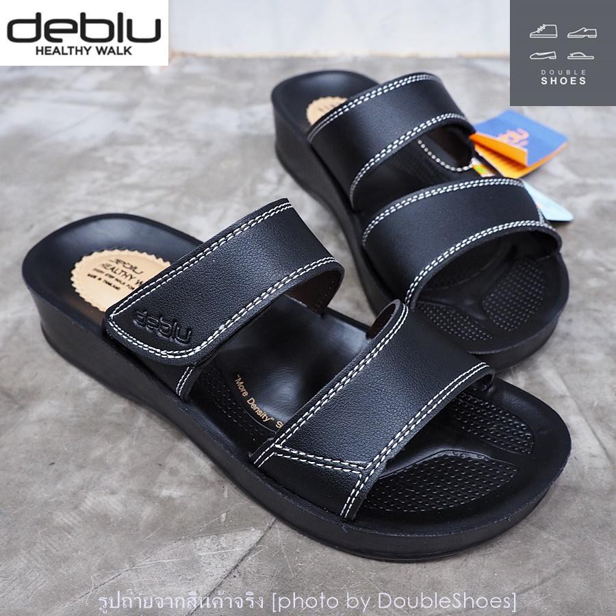 ราคาไม่แพงมาก รองเท้าแตะแบบสวมผู้หญิง รองเท้าเพื่อสุขภาพ Deblu รุ่น L873 (สีดำ) ไซส์ 36-41 ...