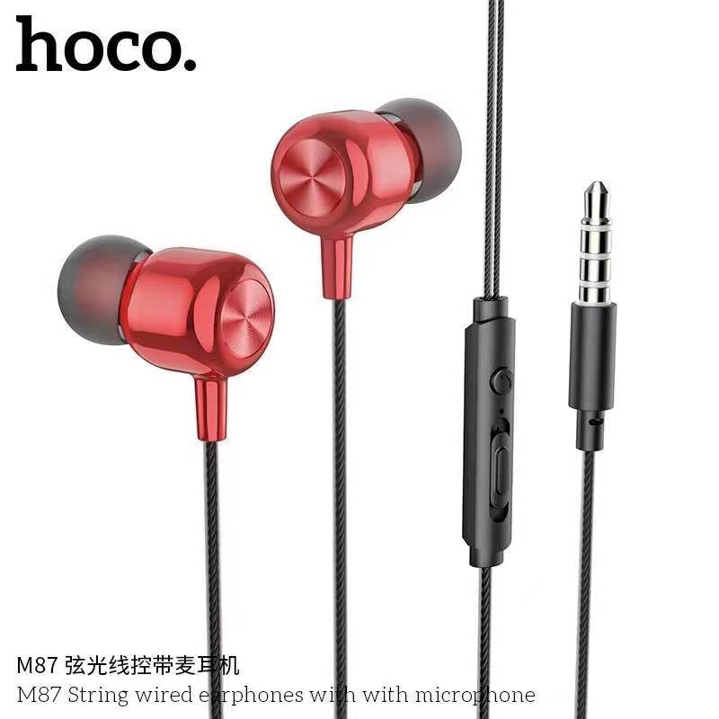 HOCO M87 String wired earphones with microphone หูฟัง หูฟังมีสาย หูฟัง ...