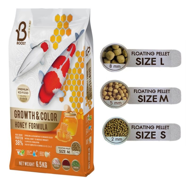 โปรแถมหมอนน้ำผึ้งหอยนางรม บูสท์ อาหารปลาคาร์ฟสูตรน้ำผึ้ง เร่งโตเร่งสี ...