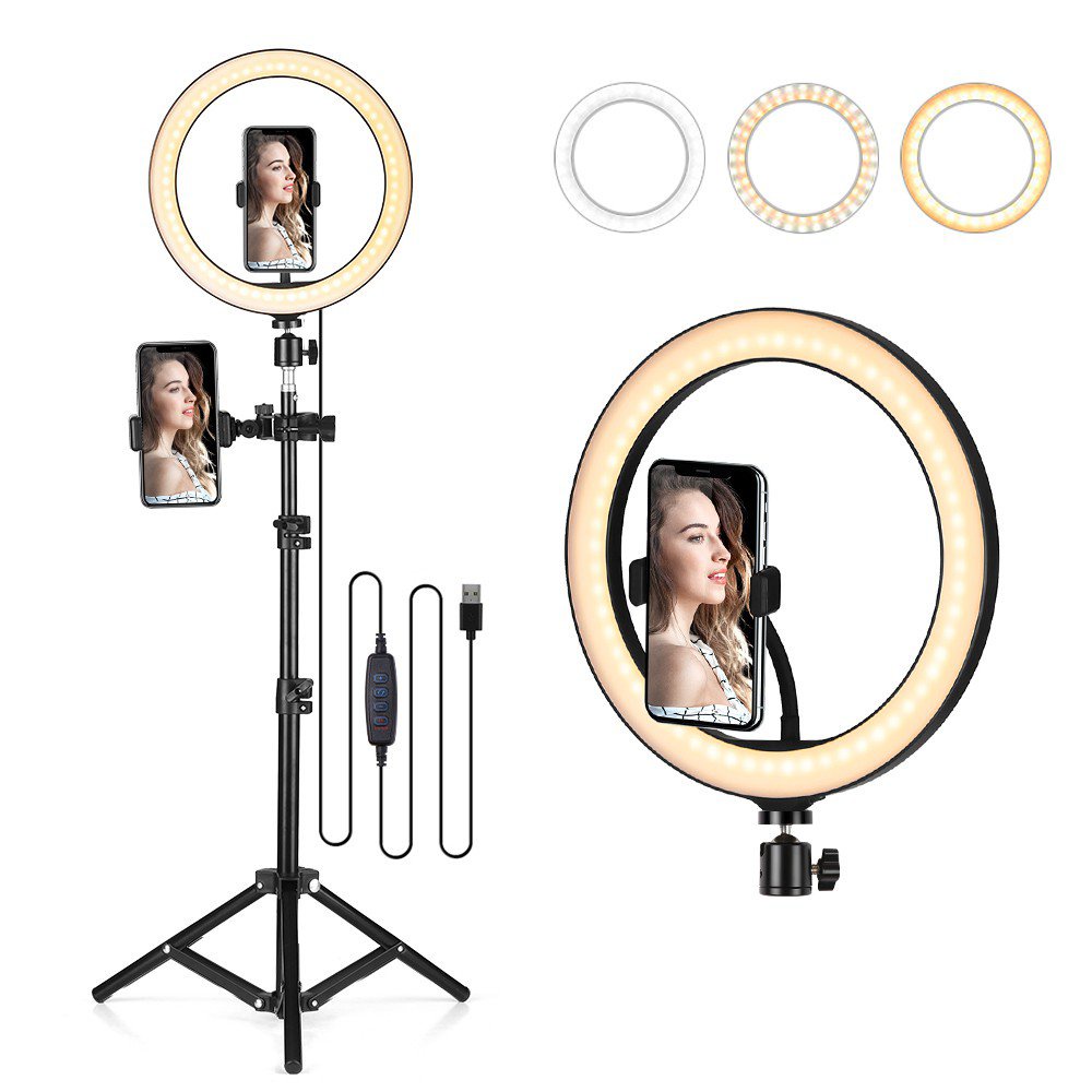 3200K-5500K Color Temperature Ring Light Ranzivoo 6 Inch LED Ring Light ...