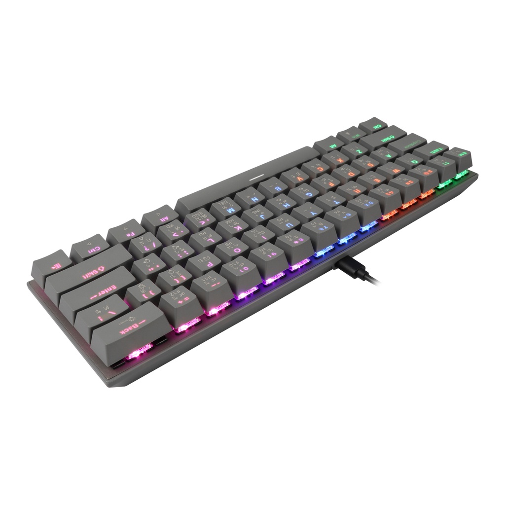 คีบอร์ด Tsunami MK-61 ขนาด 60% Compact Mechanical Keyboard คีบอร์ดเกม ...