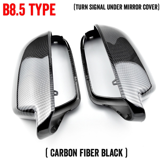 ซ้ายขวากลอสสดใสสีดำกระจกมองหลังฝาครอบหมวกสำหรับออดี้a4 B8 5 S4 2011