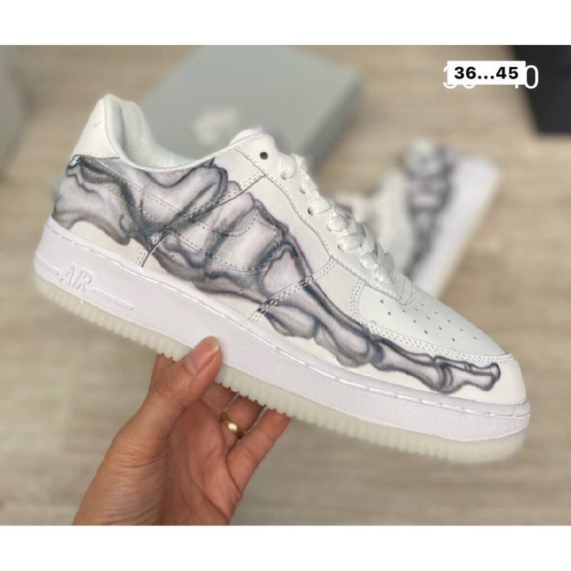 Nike Air Force 1 Skeleton Brilliant BONES (size36-45)Orange - jsdm ...