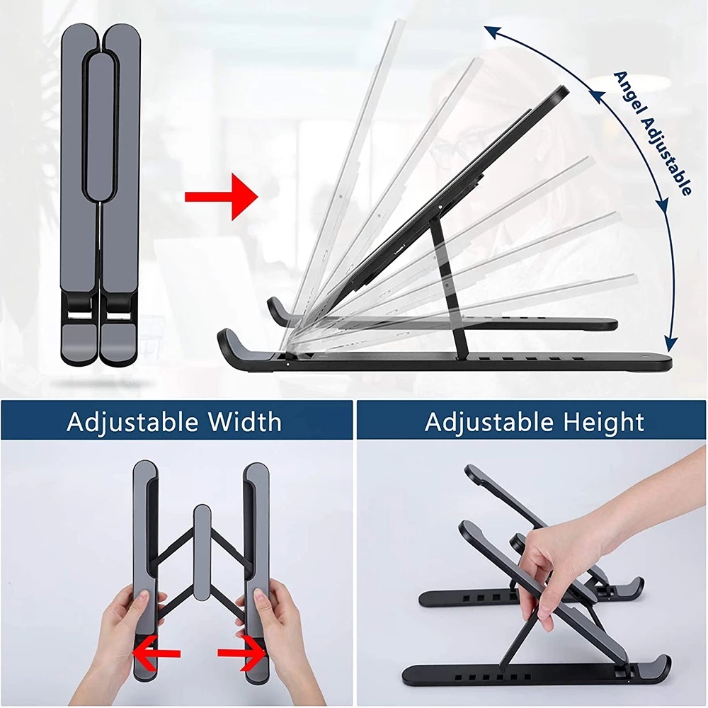 Foldable Laptop Stand Portable Notebook Support Base Holder Adjustable ...