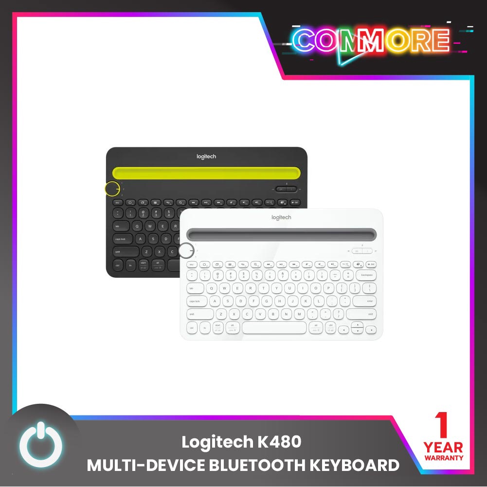 Logitech K480 MULTI-DEVICE BLUETOOTH KEYBOARD คีย์บอร์ดตั้งโต๊ะแบบไร้สายสำหรับคอมพิวเตอร์ ...