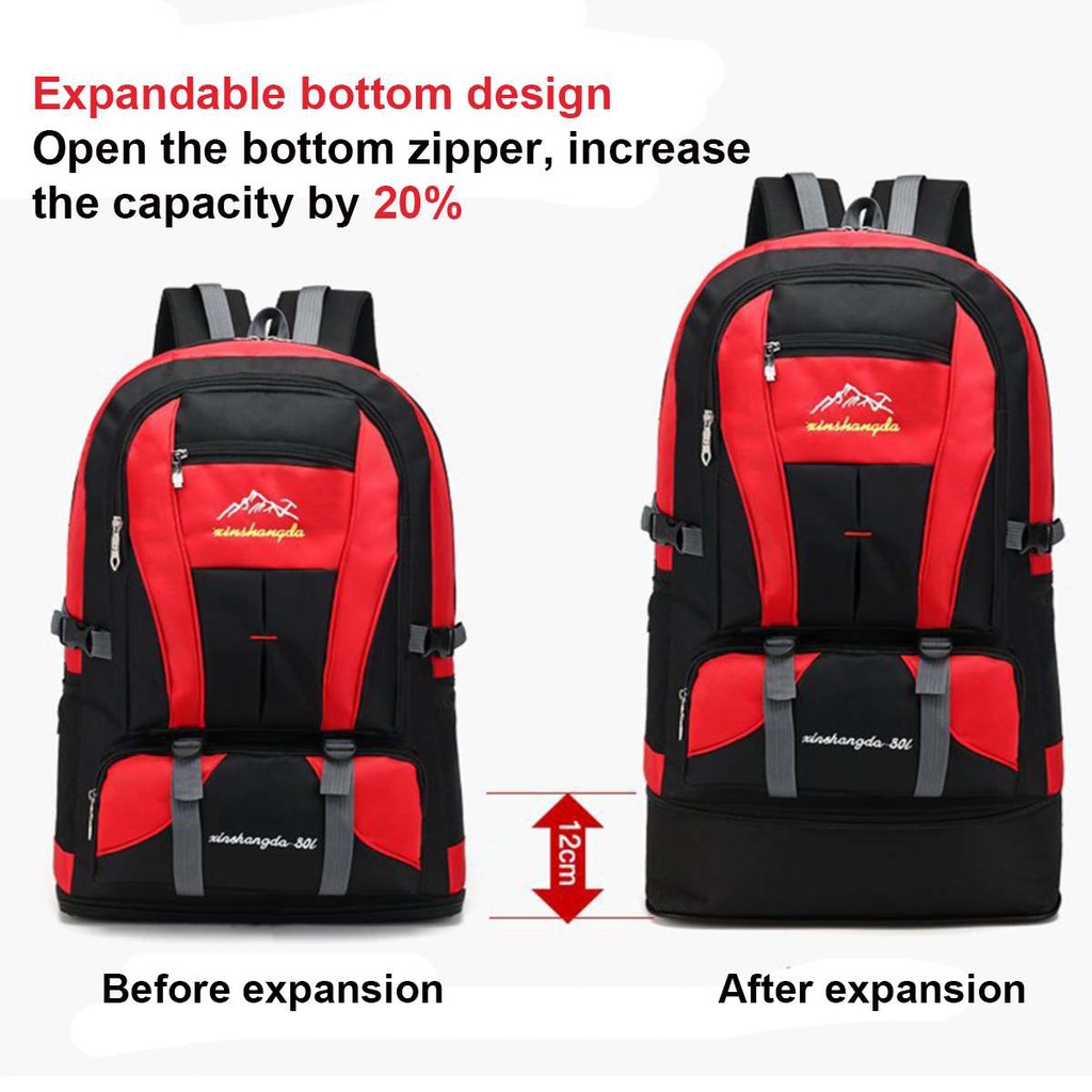 Men 80L Large Hiking Mountaineering Backpack Waterproof Climbing Hiking ...