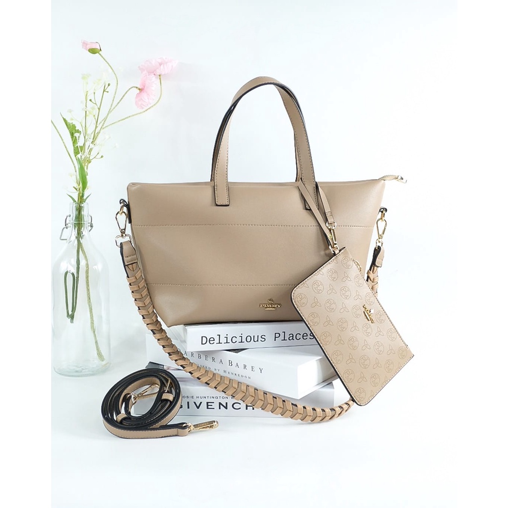 กระเป๋า Pimmy shopping bag แถมกระเป๋าใบเล็กและสายโซ่สลับหนัง No.FA-0357 ...