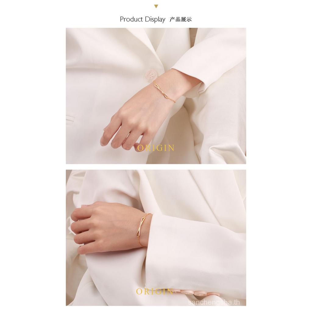 insการออกแบบขนาดเล็กยุโรปและอเมริกาสร้อยข้อมือแฟนหญิงลมเย็น14kสร้อยข้อมือเพทายคุณภาพสูงทองคำหญิง ...