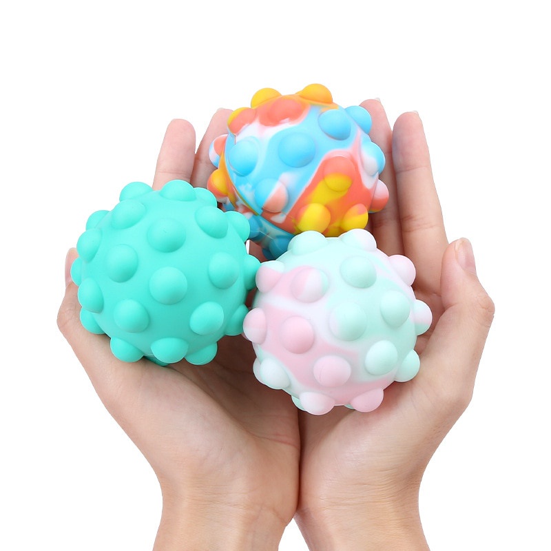 Pop It Ball Fidget Toy 3Dซิลิโคนบับเบิ้ลบอลคลายเครียดบอล กดคลายเครียด ...