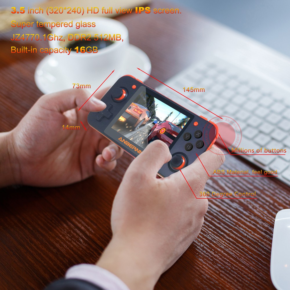 New Retro Game RG350 Video Game Handheld game console MINI 64 Bit 3.5 ...