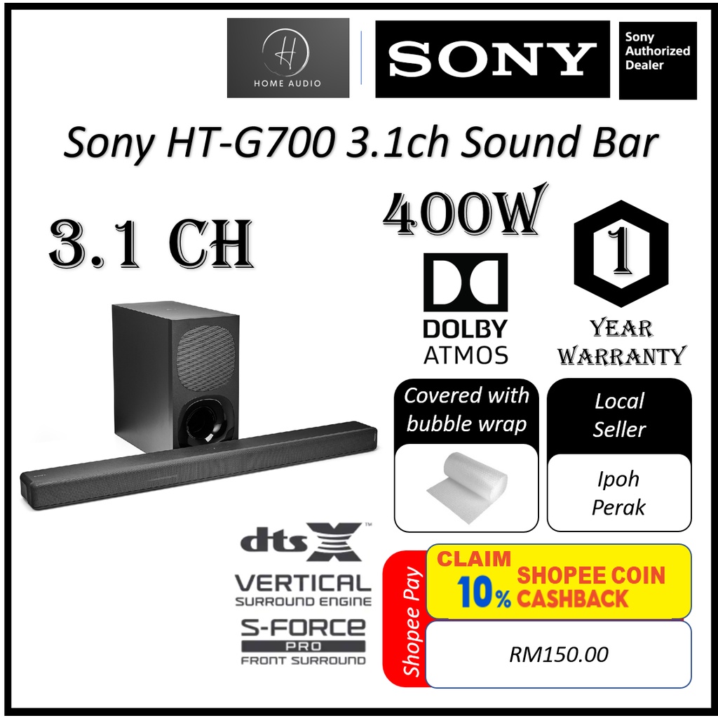 Same day deliverySony HT-G700 3.1ch Dolby Atmos DTSX Soundbar ...