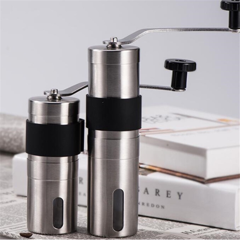 เครื่องบดกาแฟSilver Coffee Grinder Mini Stainless Steel Hand Manual ...