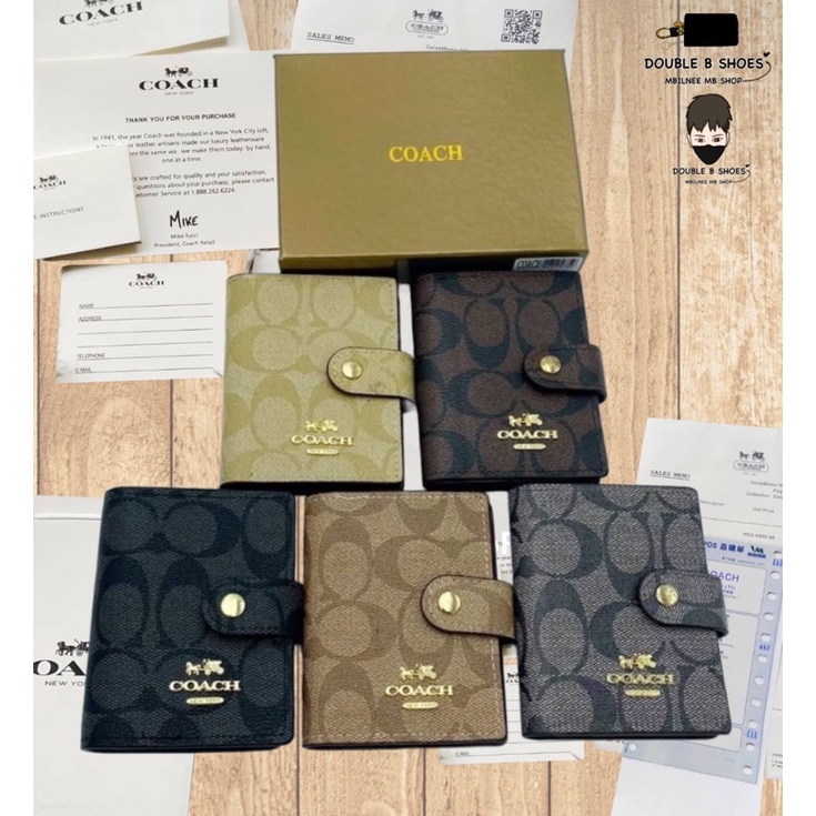 Coach business card holder กระเป๋าใส่นามบัตร กระเป๋าโค้ชผู้ชาย ใส่การ์ด ...