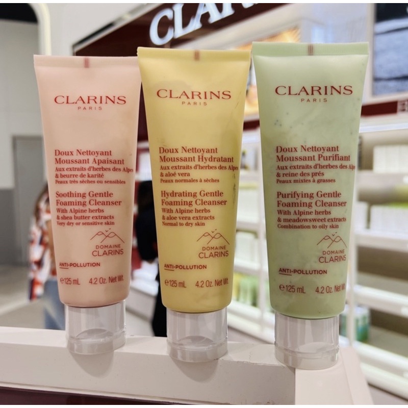 สครับ เนื้อโฟม Clarins One Step Gentle Exfoliating Cleanser ขนาดพกพา 30 ...
