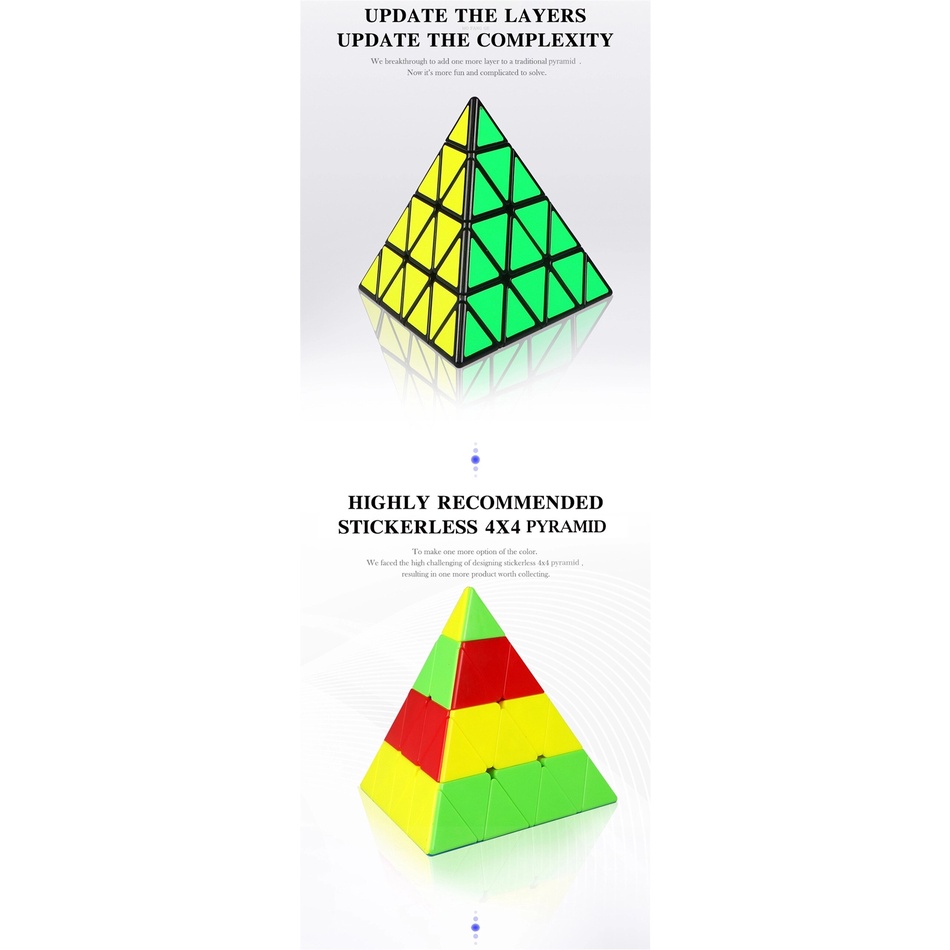 现货Qiyi 4x4x4 Pyramid Speed Cube QIYI Pyramid 4x4 Puzzle Magic 4x4 ...