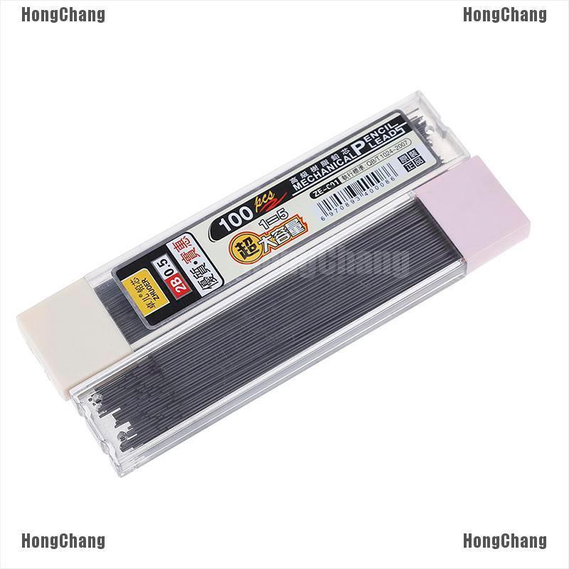 LHGC 100Pcs graphite lead 2b mechanical pencil refill automatic replace ...