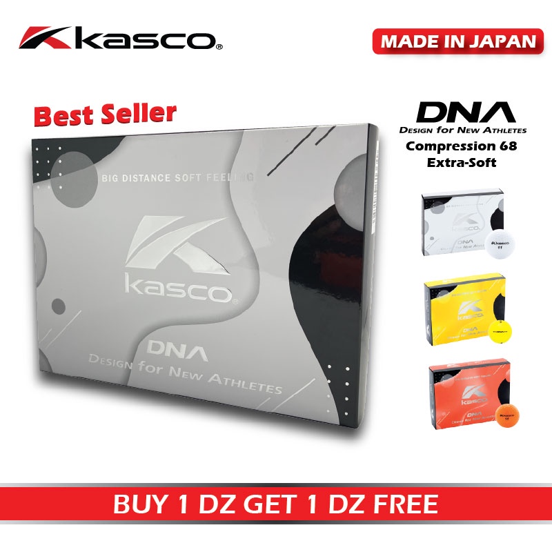 [ซื้อ 1 โหล แถมฟรี 1โหล] KASCO DNA Extra-Soft Ball ลูกกอล์ฟสำหรับผู้ชาย 2ชั้น นุ่ม [Buy 1dz Get ...