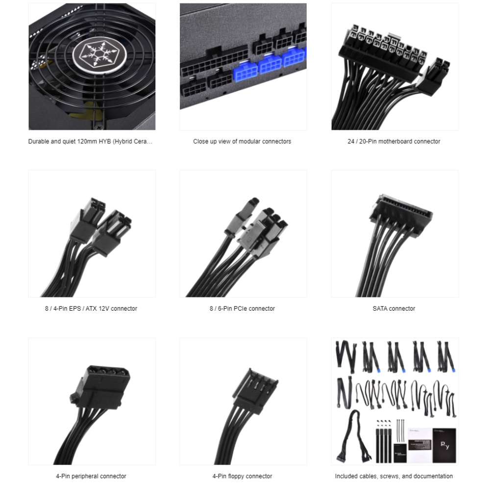 Silverstone 1200W 80+ Platinum Certified 1200W Fully Modular Power ...