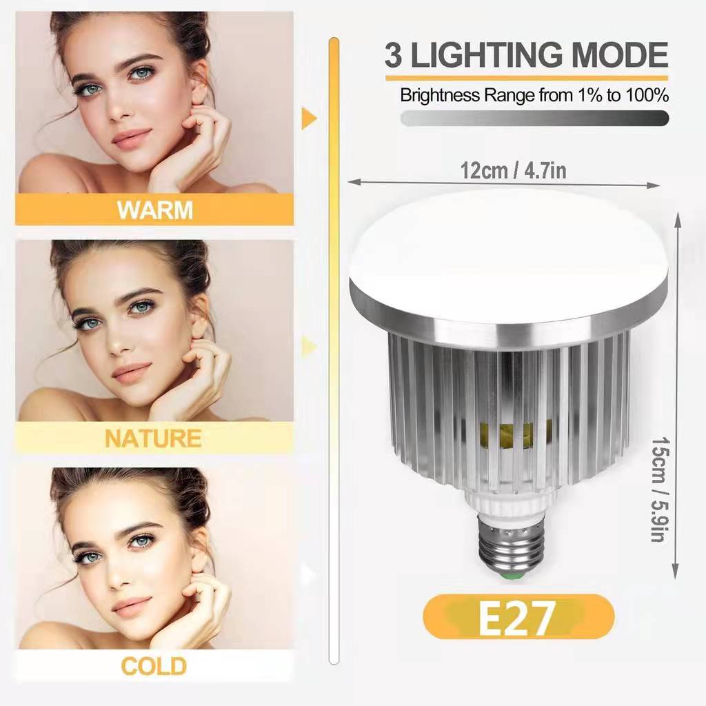 หลอดไฟ E27 85W150W 3200K-5500K Bi-Color Dimmable LED Energy Saving Light Bulb เหมาะกับการใช้งาน ...